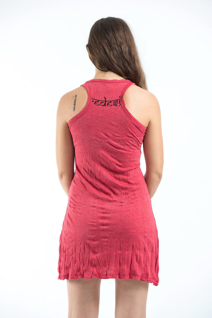 Sure Design Women's Ohm hands Tank Dress Red – Sure Design Wholesale