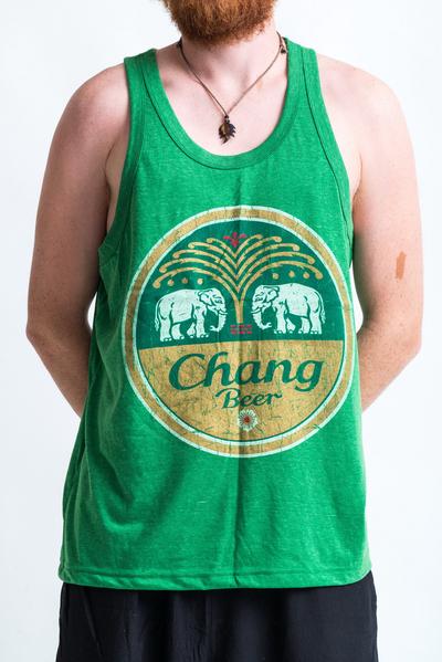Men's Chang Beer Tank Top Green – Sure Design Wholesale