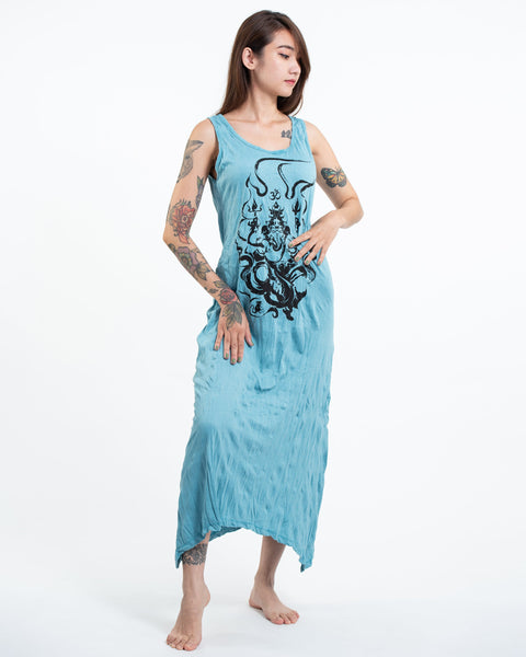 Sure Design Womens Ganesh Chakra Long Tank Dress in Turquoise – Sure ...
