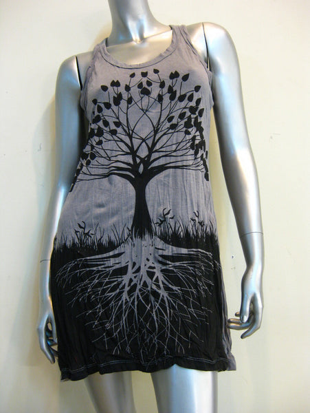 Sure Design Women's Tree Of Life Tank Dress Gray – Sure Design Wholesale